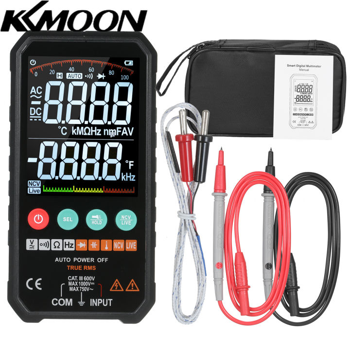 Mastfuyi Super Slim Palm Size 3.3-inch LCD Digital Multimeter 6000 ...