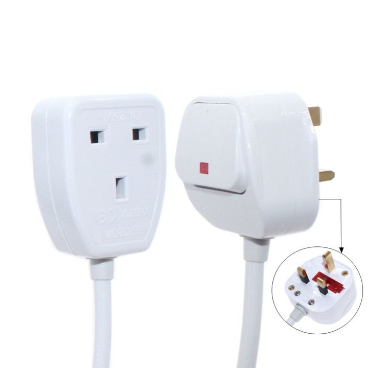 Singapore Malaysia UK Plug To Socket Power Extension Cable With Power ...