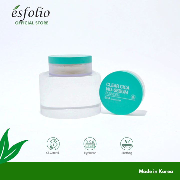 Esfolio 3HA Clear Cica No-Sebum Powder | Lazada PH