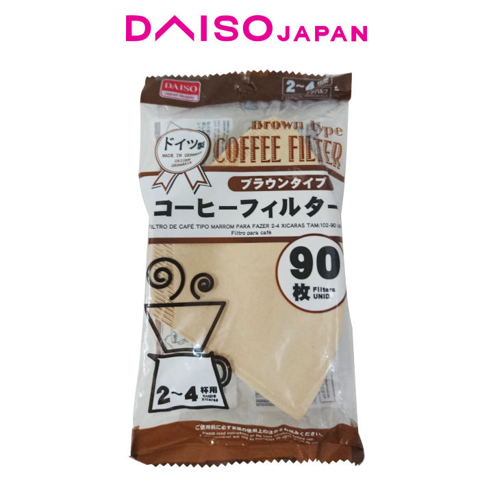 Daiso Unbleached Coffee Filters Brown for 2-4 cups | Lazada PH