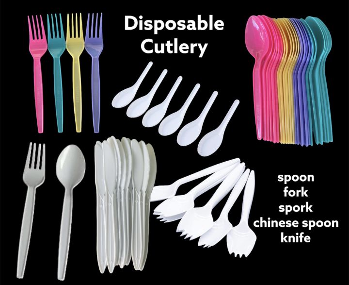 1pack SPOON/FORK/KNIFE/SPORK/CHINESE SPOON 25pcs/pack Disposable Medium ...