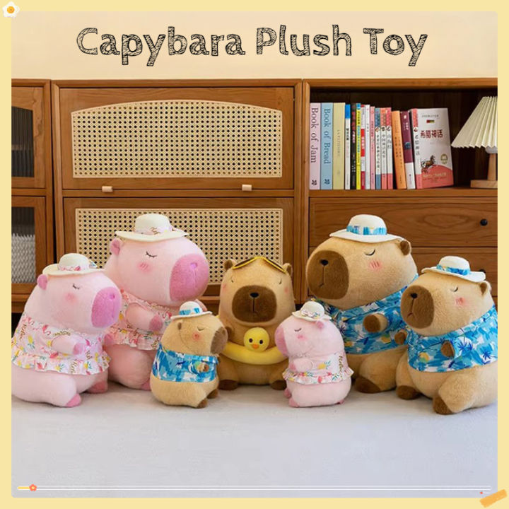 Swimming Capybara Plushie Anak Patung Capibara Capybara Plush Cute ...