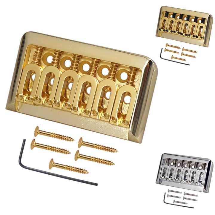6 String Fixed Electric Guitar Bridge Zinc Alloy String Fixed Bridge ...