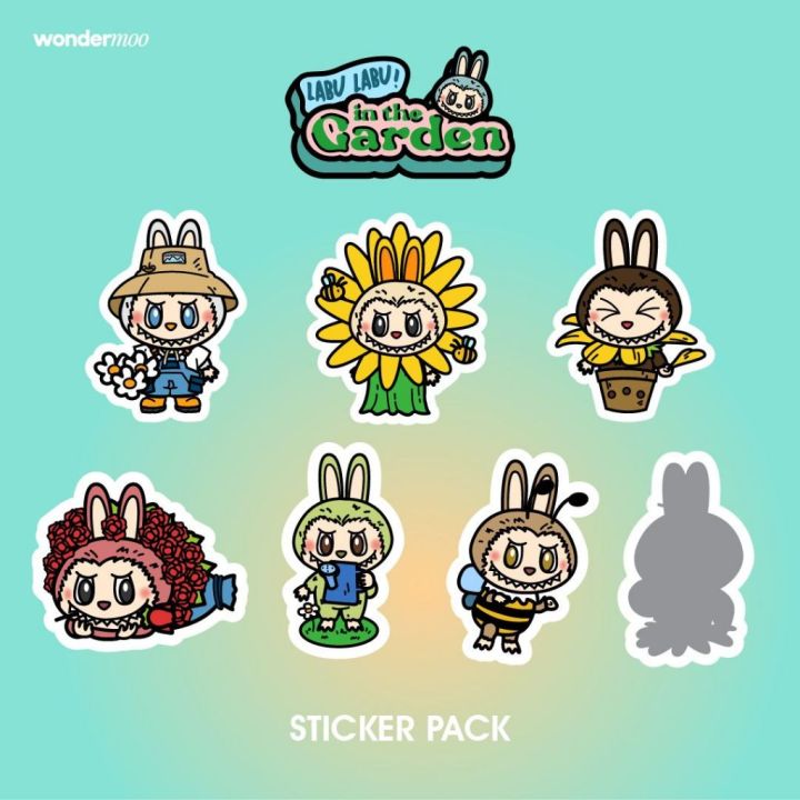 CAMIKA x WONDERMOO - Sticker Set Labubu in the Garden Collections ...