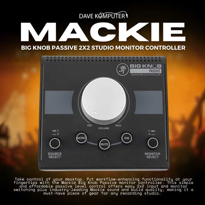 Mackie Big Knob Passive 2x2 Studio Monitor Controller Speaker | Lazada ...