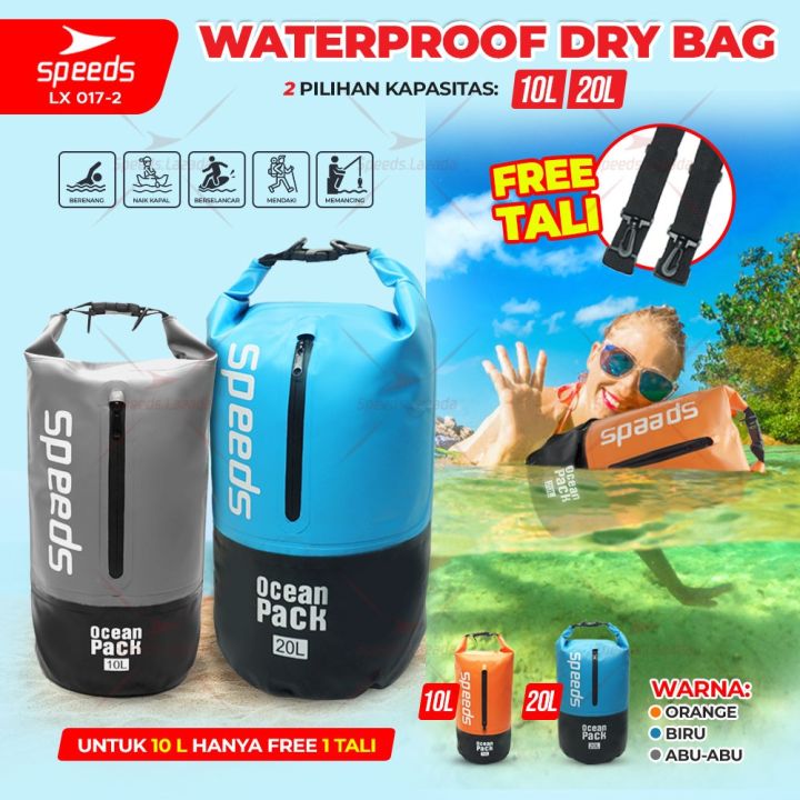 SPEEDS Tas Anti Air Tas Waterproof Dry Bag Pelampung Ocean Pack Apung Portabel LX 017-2 | Lazada ...
