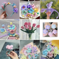 Fuzzy Wire 100Pcs New DIY Fuzzy wire Flower sets Chenille Stems Stick ...