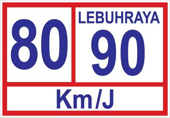 LORRY SPEED LIMIT 80/90 SIGN STICKER 195X135MM | Lazada