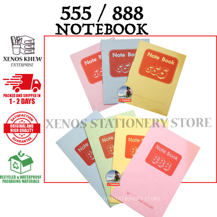 NOTE BOOK 555 / NOTE BOOK 888 BUKU KECIL NOTEBOOK (READY STOCK) | Lazada