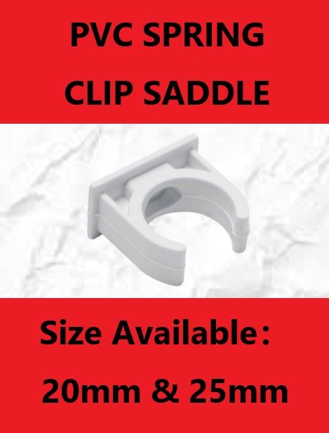 20mm & 25mm PVC SPRING CLIP SADDLE for PVC Conduit Pipe / CONDUIT U ...