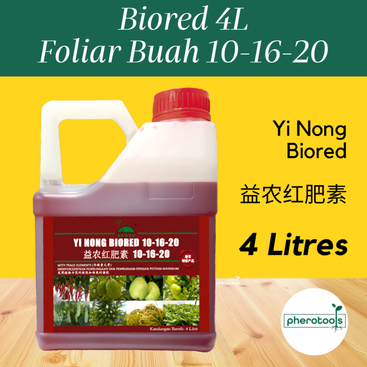 Pherotools YI NONG BIORED (10-16-20) (4L/1L) Baja Bunga Buah Foliar Mempercepatkan Pembungaan ...
