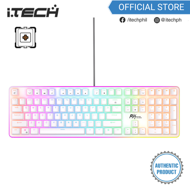 RK Royal Kludge RK918 Wired RGB Mechanical Gaming Keyboard - White ...