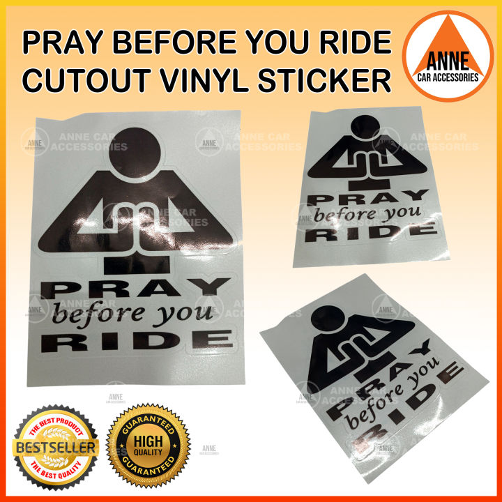 1pcs only PVC Pray Ride Sticker Emblem Sticker Decals / Blue / Pink ...