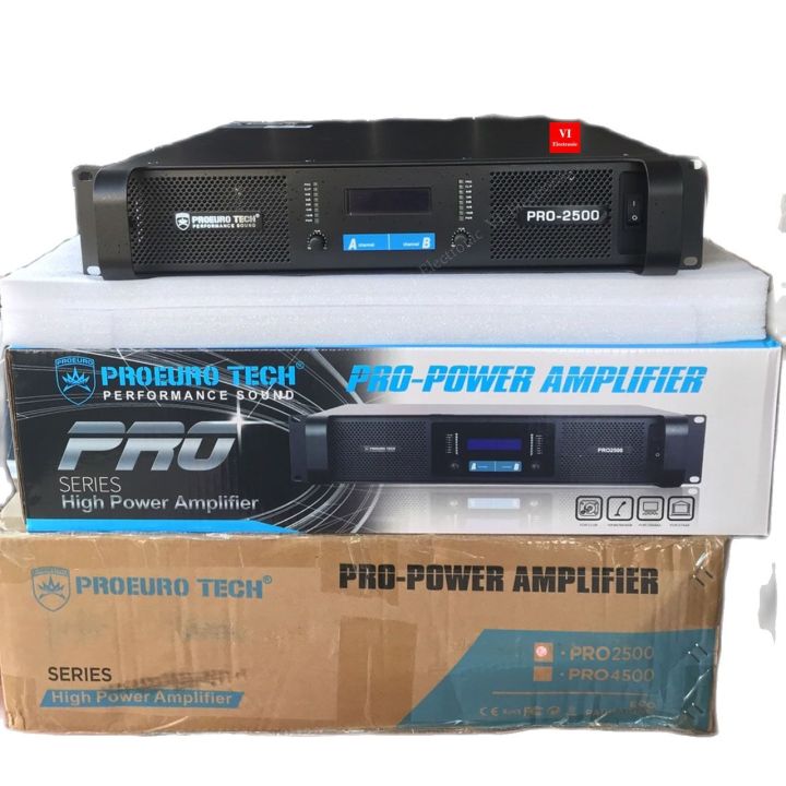 PROEURO TECH PRO-2500 กำลัง 400 วัตต์ ที่ 4 โอห์ม เครื่องขยายเสียง ...