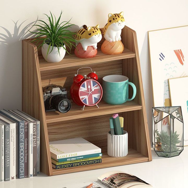 Kệ sách để bàn hình thang đa năng để đồ decor bàn làm việc góc học tập ...