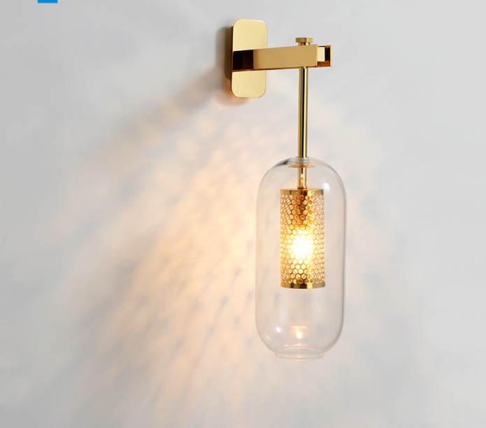 Modern Transparent Glass Fixture Bedroom Living Room Hotel Light Led ...