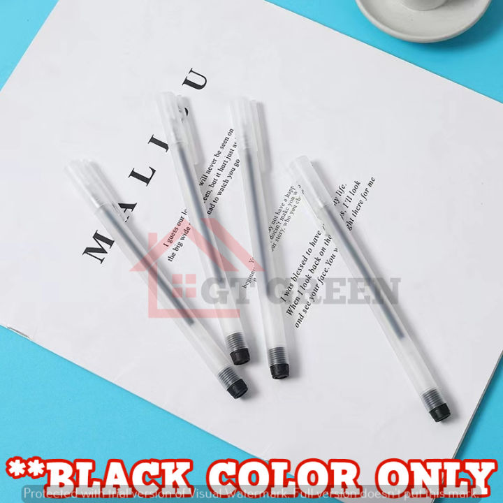1PCS Gel Pen Transparent Black Ink Office, School Writing Pen 0.5mm ...