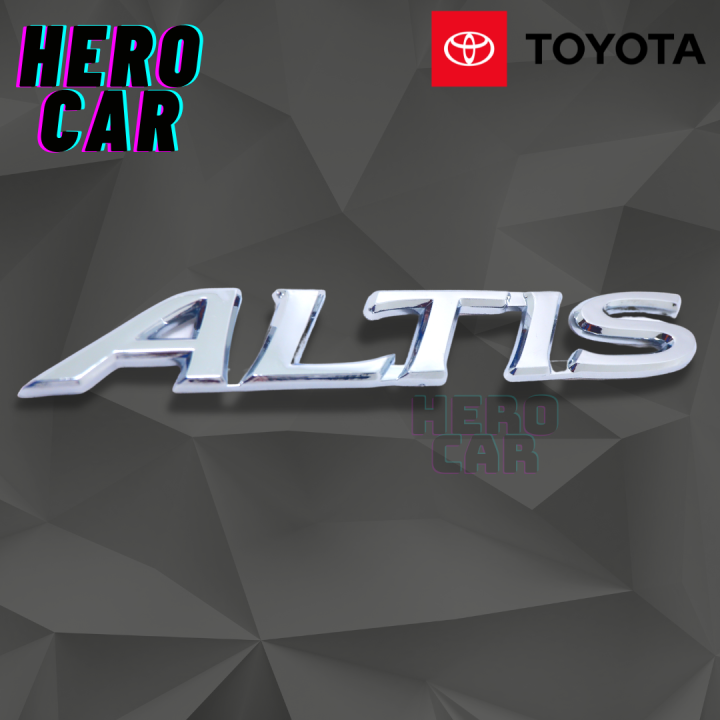 โลโก้ LOGO ALTIS ขนาด15.7cm.x2.5cm. ติดท้ายรถยนต์ TOYOTA ALTIS | Lazada ...
