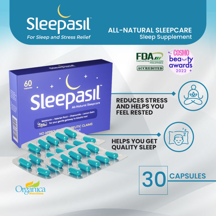 [For Sleep & Stress Relief] Sleepasil Melatonin & Magnesium Supplement ...
