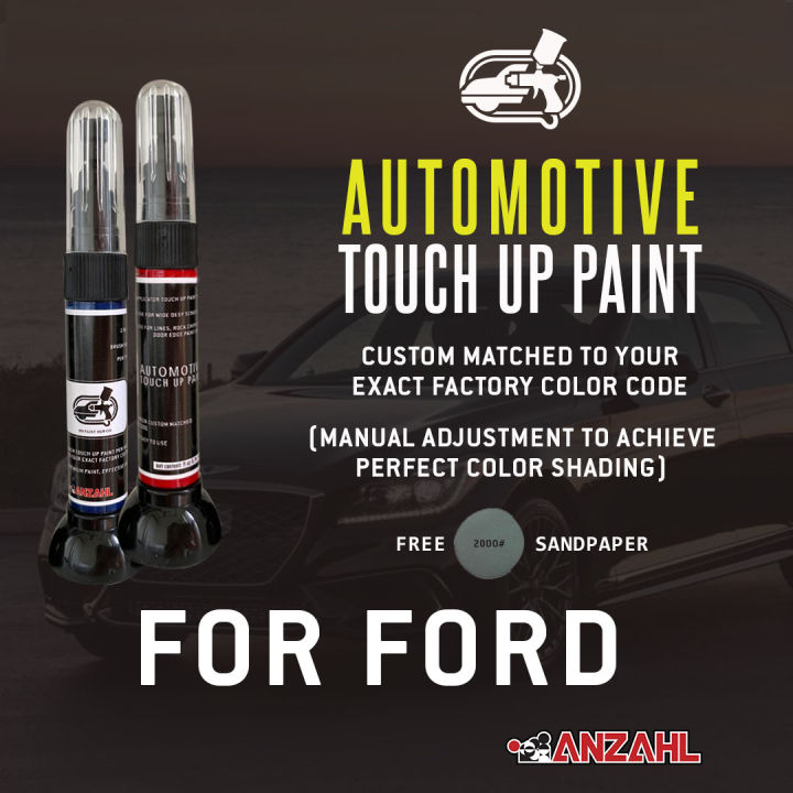 TOUCH UP PAINT PEN FOR FORD COLORS SCRATCH CONCEALER PEN PHANTER BLACK ...