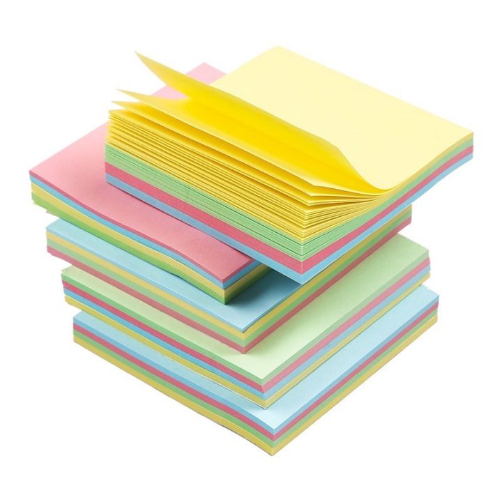 100 Sheets Office & School Sticky Note Paper Square Mixing Color ...