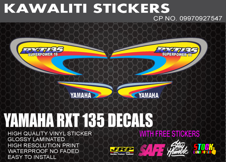 Yamaha RXT 135 Sticker Decals | Lazada PH