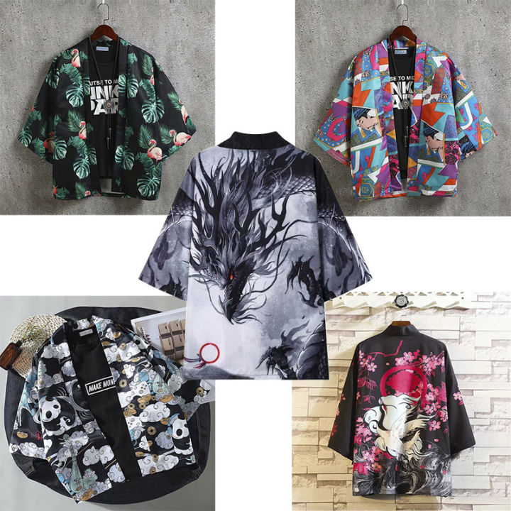 NEW WESTERN Hawaiian style cloak light sunscreen clothing Japanese robe ...