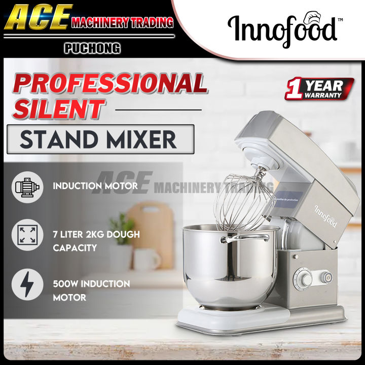 [ Innofood ] KT-7600 Heavy Duty Professional Silent Stand Mixer (7L ...