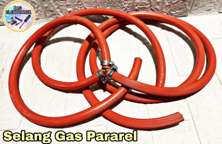 Selang gas Cabang 3 warna Orange dengan 3 Lapisan Pelindung Panjang 3 ...