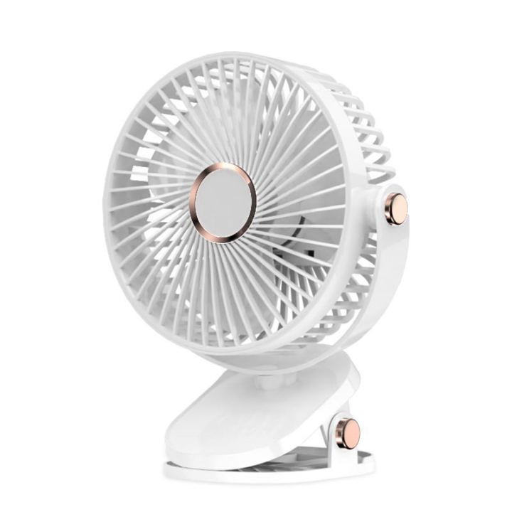 New 6-inch portable clip fan with light usb large wind long battery ...