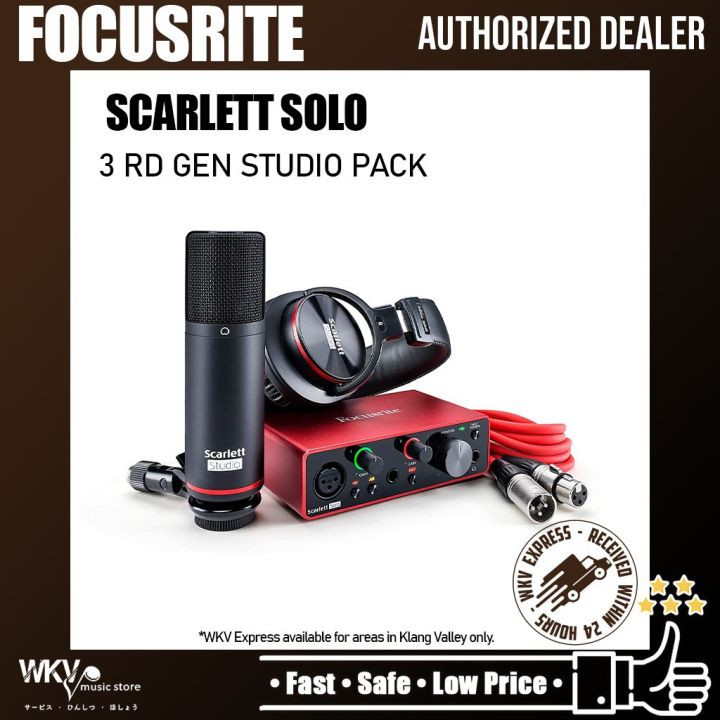 Focusrite Scarlett Solo Recording Studio Pack (3rd Gen) | Lazada