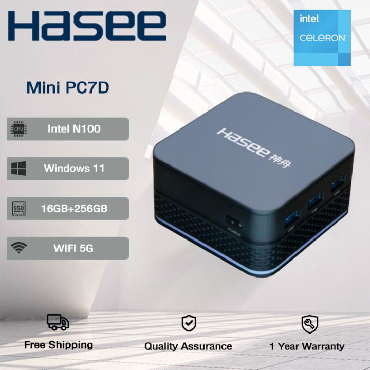 Hasee M7 Mini PC (Intel, Dual-Screen 4K, WiFi) Intel Celeron N100 Mini Computer 3.4GHz 4-Core 4 ...