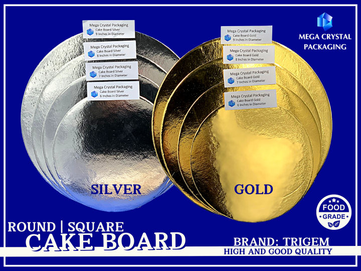 [ 5 pcs per order ] Trigem Cake Board 6 / 7 / 8 / 9 / 10 / 12 Inches ...