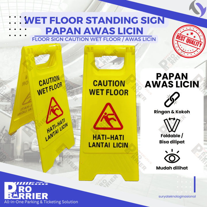 Papan Awas Licin / Hati-Hati Licin / Caution Wet Floor Sign Signage ...