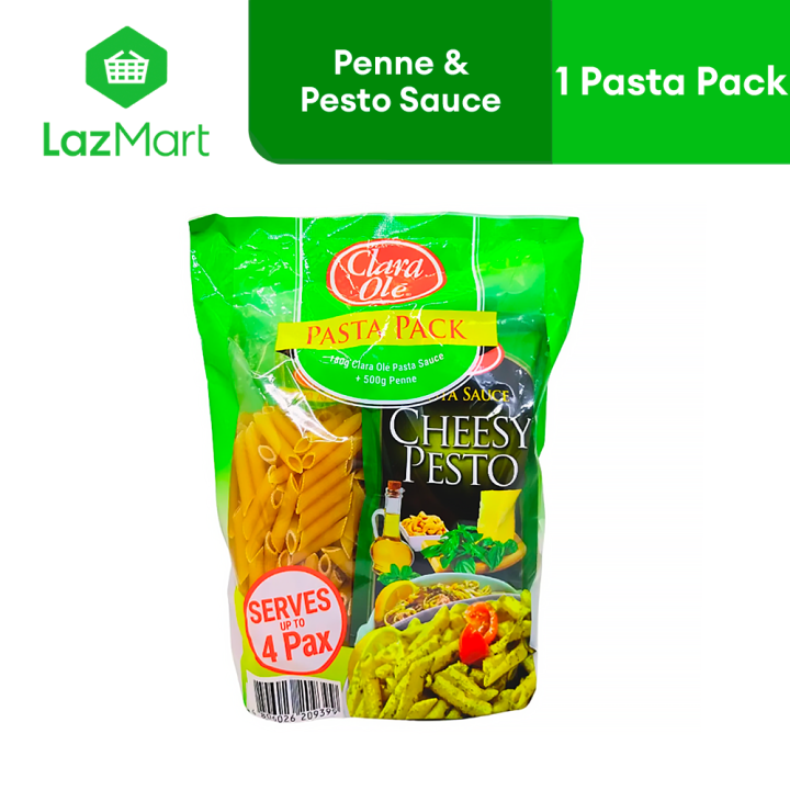 Clara Ole Pasta Pack - Cheesy Pesto Pasta Sauce 180g + 1 Standard Penne ...