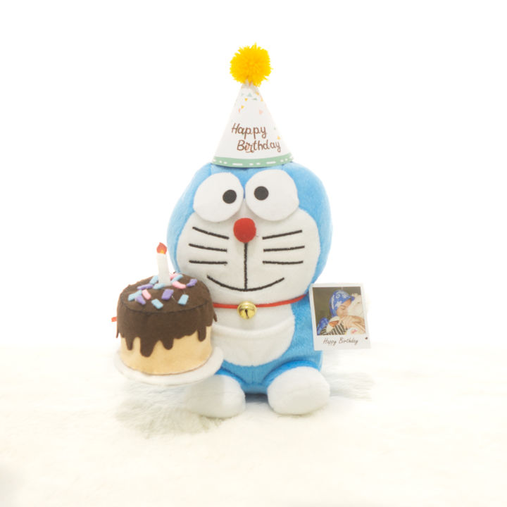 Boneka Ultah Doraemon dengan Kue Tart dan Foto Polaroid | Lazada Indonesia