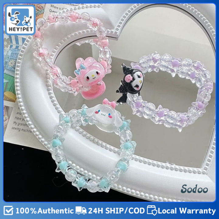 Anime Sanrio Crystal Bracelet Kuromi My Melody Cinnamoroll Cartoon