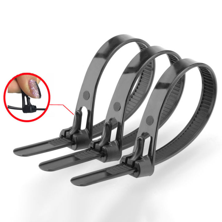 Xinyi3 100 Pcs Reusable Zip Cable Tie Plastic Ties Wire Zip Tie Wrap ...