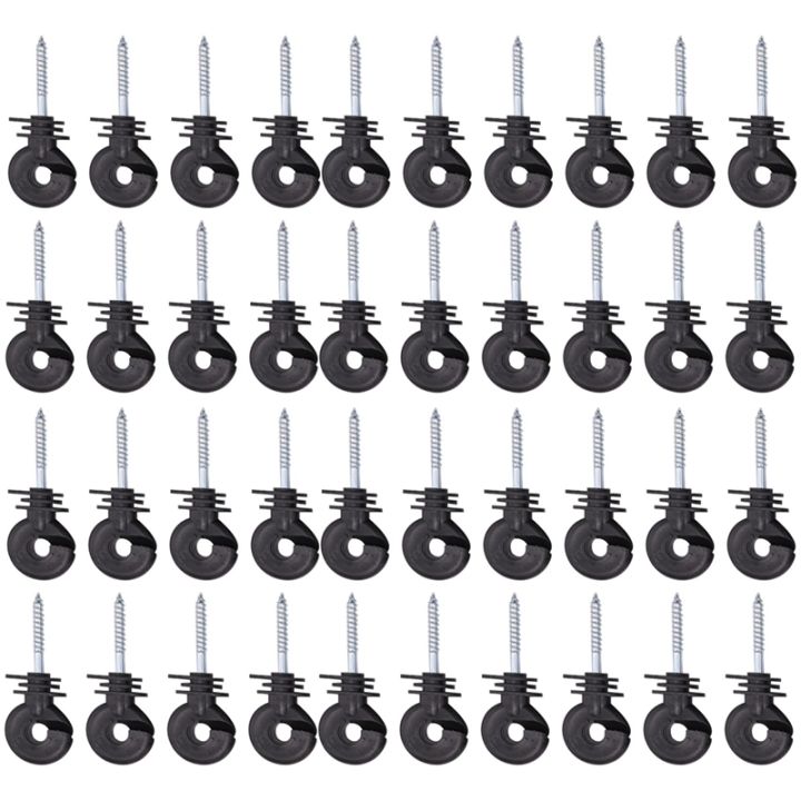 (OPAB) 40Pcs Electric Fence Insulators Screw,Electric Fence Ring ...