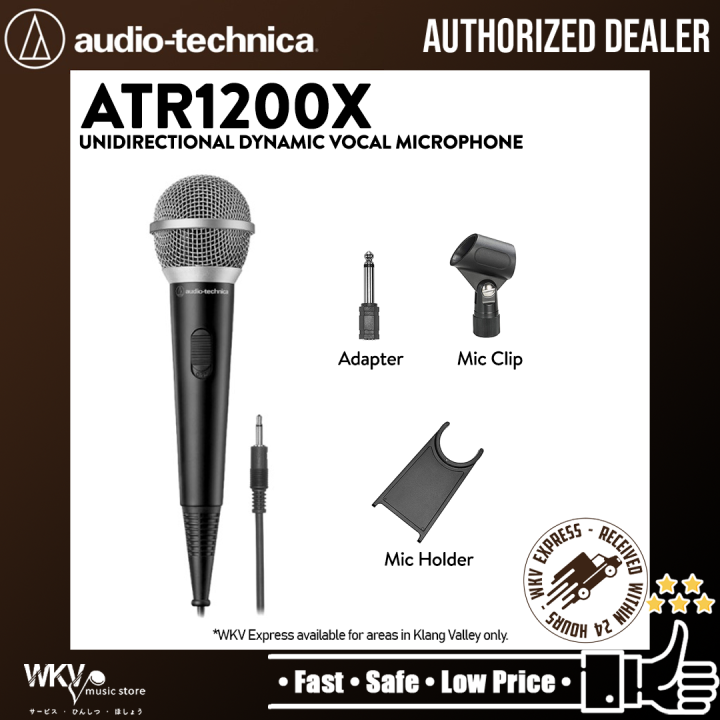 Audio Technica ATR1200X Series Unidirectional Dynamic Vocal Instrument ...