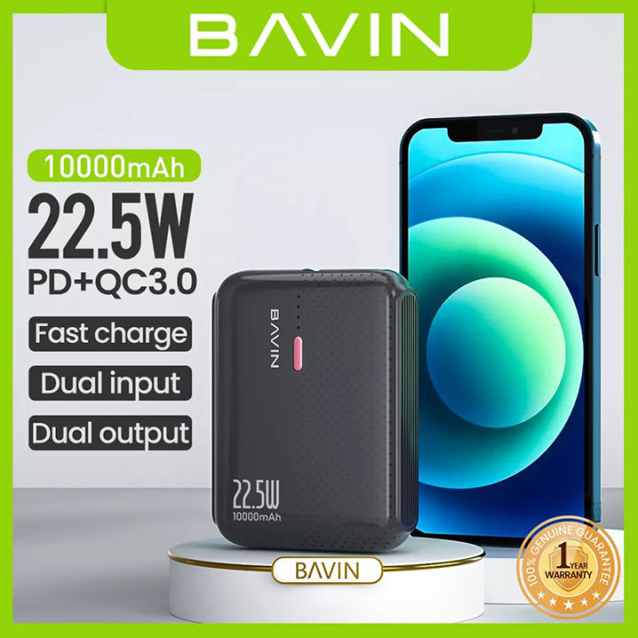 UNI BAVIN PC076 10000mAh PD Type-C Compact Fast Charger Powerbank w ...