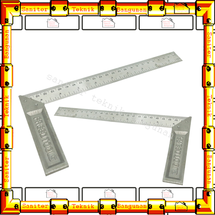 Siku Meter 10 Inch 12 Inch Freed Alat Ukur Dimensi Pengaris Siku ...