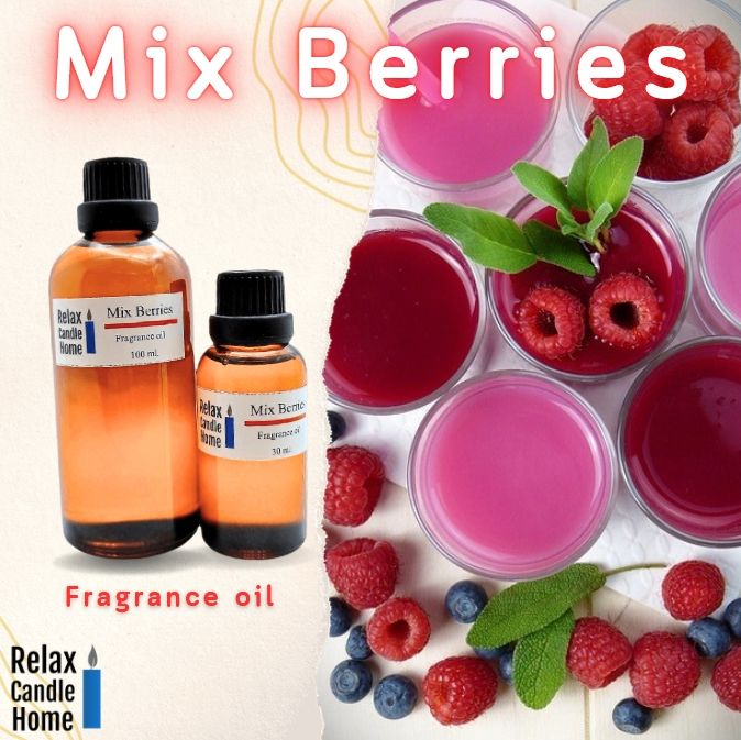 หัวน้ำหอมแท้ กลิ่น Mix Berries Fragrance oil เกรดพรีเมียม สำหรับเทียน ...