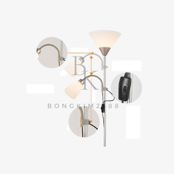 Lampu Meja Stand Lampu Lantai Arsitek Berdiri Double Lamp Standing ...
