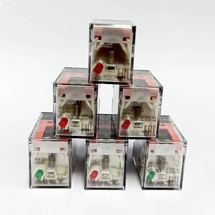 (รีเลย์) OMRON RELAY MY4N-GS 220VAC , 110VAC , 110VDC , 48VAC , 24VAC ...