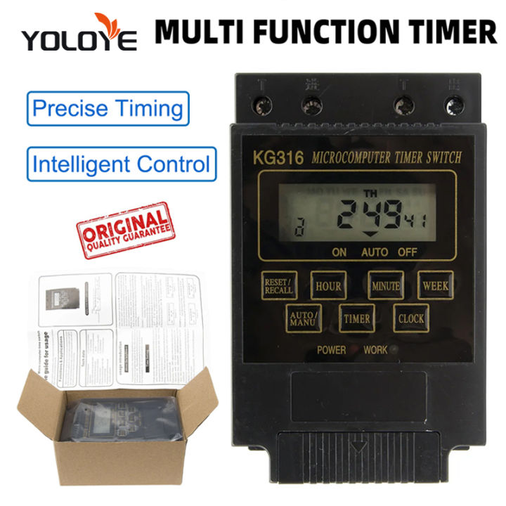 Multifunction Timer Durable KG316T 10A AC 220V Digital Time Switch ...