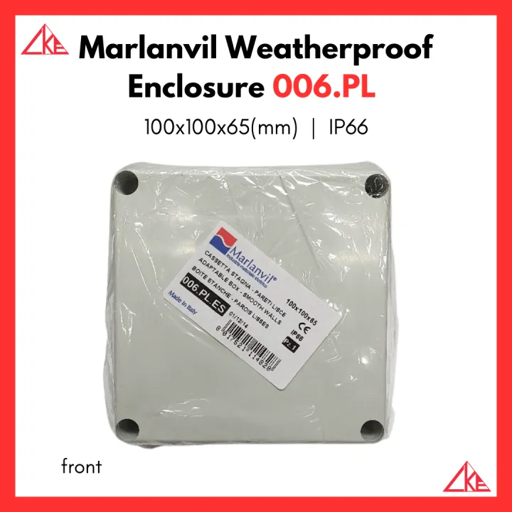 Marlanvil Weatherproof Enclosure 006.PL 100x100x65(mm) IP66 | Lazada ...