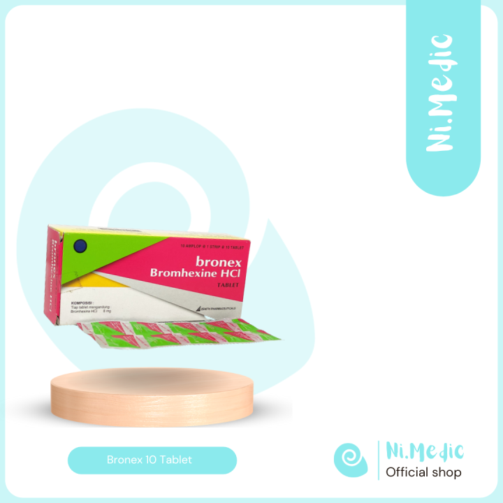 BRONEX 10 TABLET | Nimedic | Obat pengencer Dahak | Lazada Indonesia