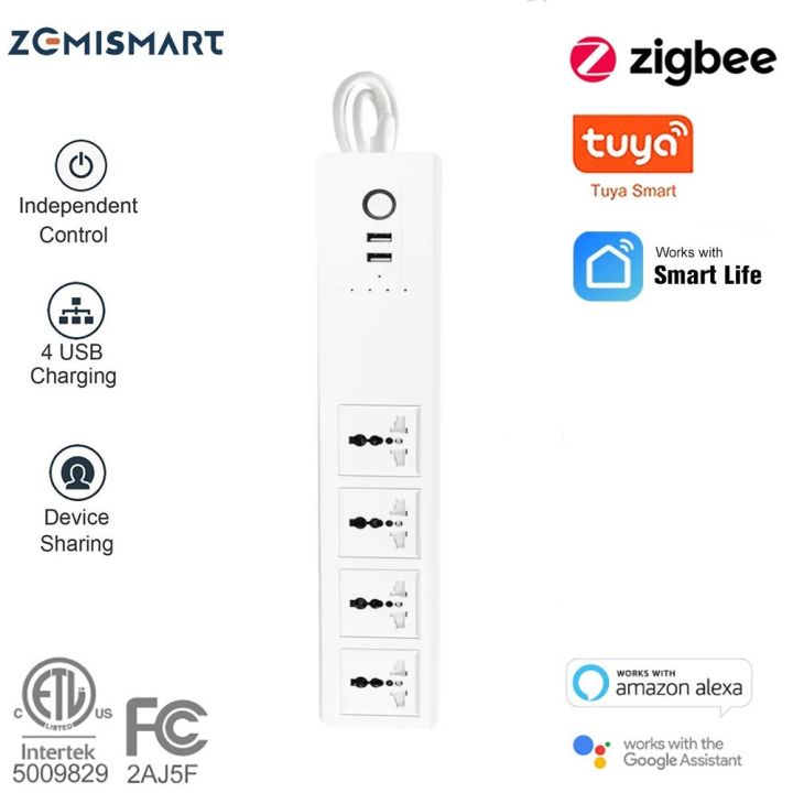 zemismart Wifi US UK Socket/Zigbee Universal Socket Smart Power Strip ...