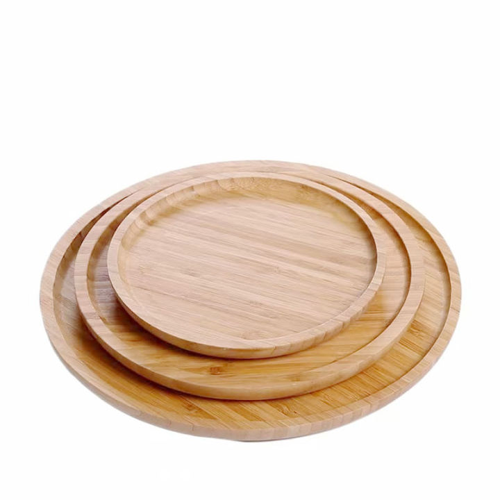 Wood Tray | Round Bamboo Plate Set | Bamboo Tray Set of 3 | Lazada PH